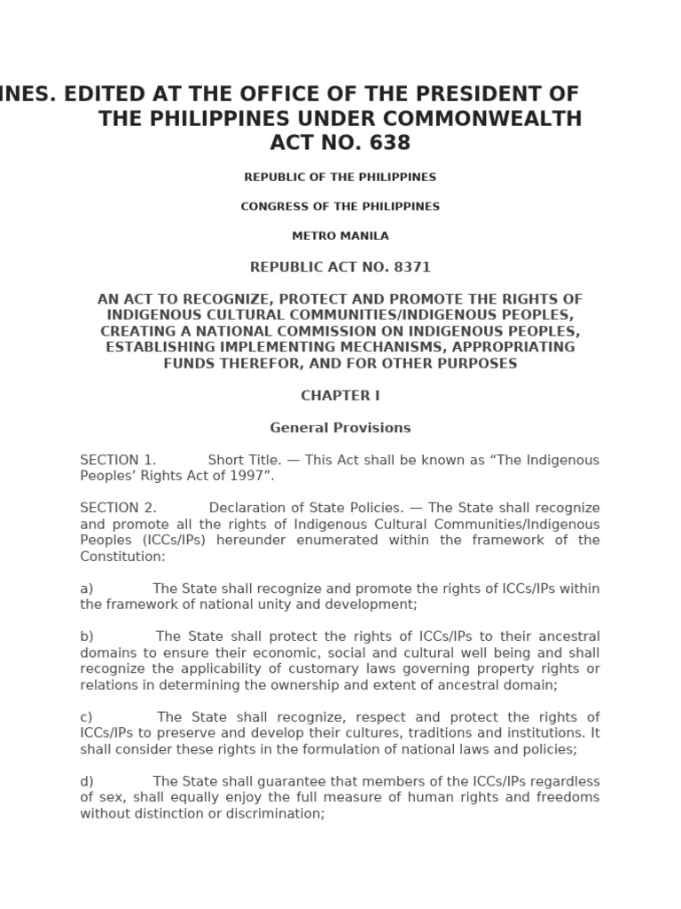 Republic Act "Indigenous People" | PDF | Employment | Politics