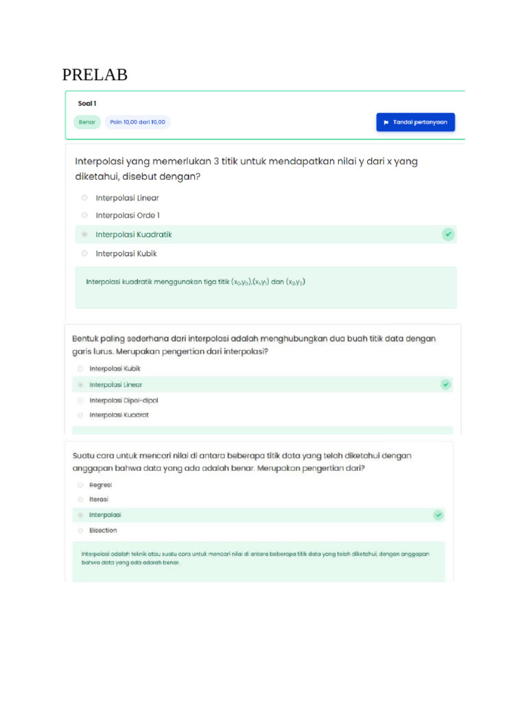 Ilab Metode Numerik Topik 6 | PDF