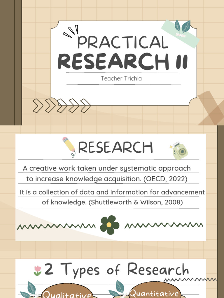 PR2 Lesson 1 | PDF | Experiment | Quantitative Research