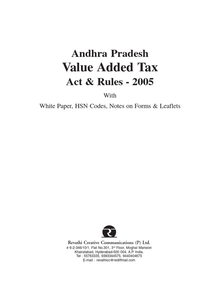 VAT ACT - Rules 2005 | PDF