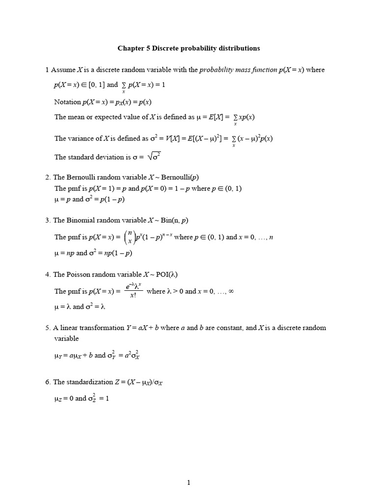 05.discrete Distributions 1 | PDF
