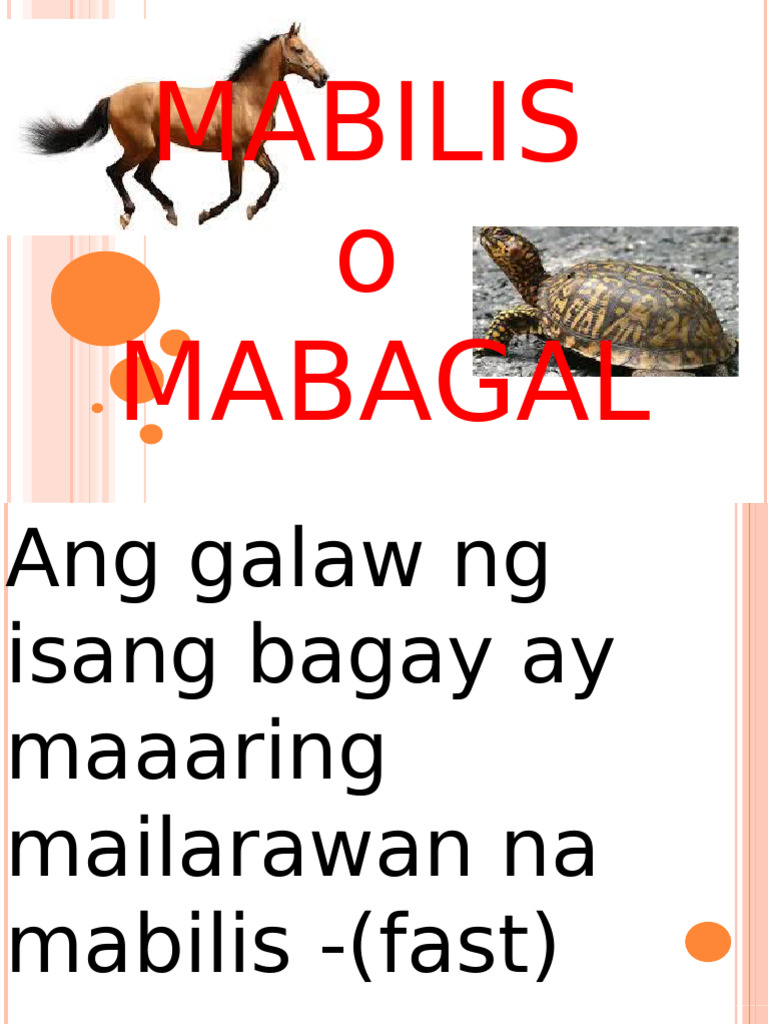 Mabilis o Mabagal | PDF