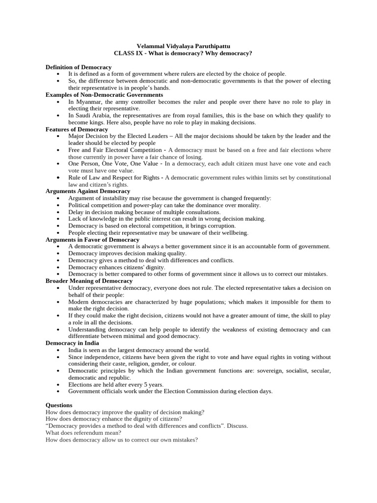 Civics Chapter 1 | PDF