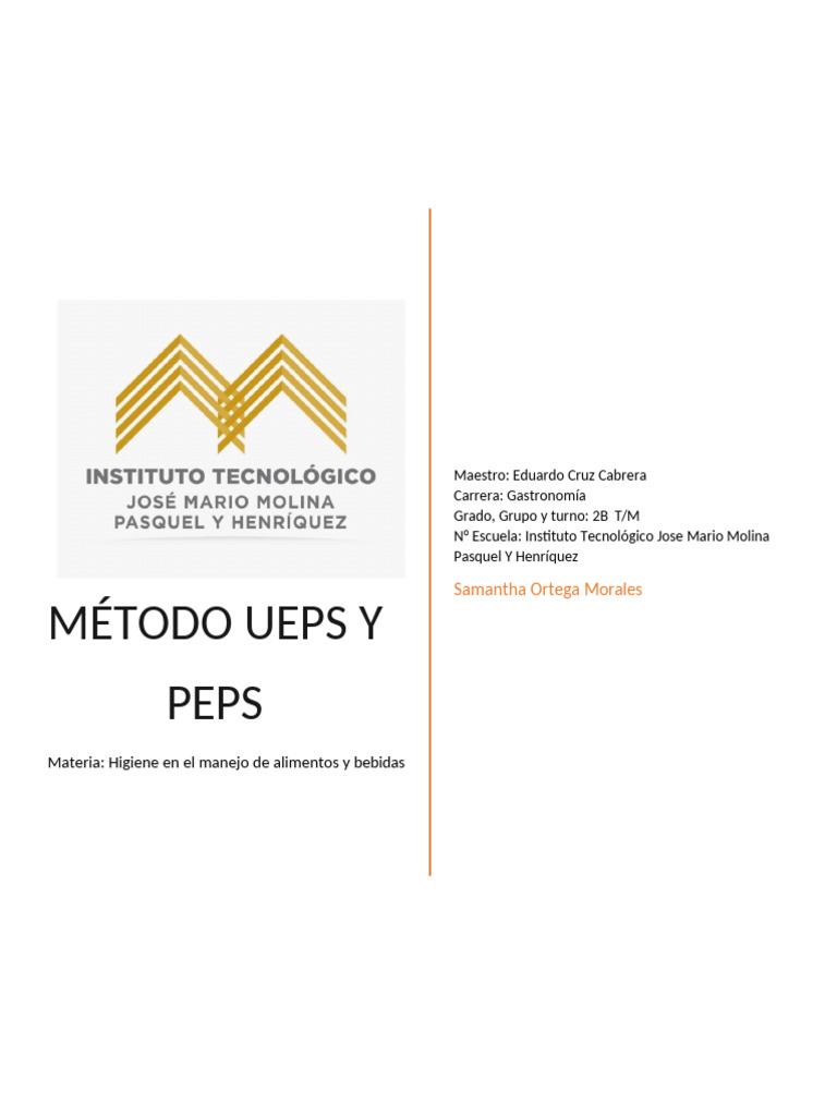 Método Ueps y Peps | PDF | Ciencia de los Alimentos | Carne