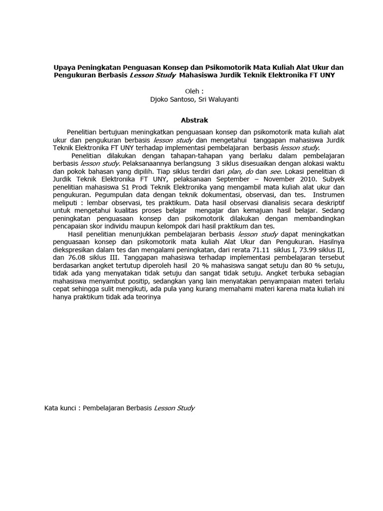 Penelitian Lesson Study | PDF