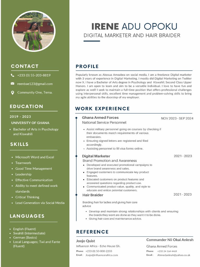 My CV Irene Adu Opoku PDF | PDF