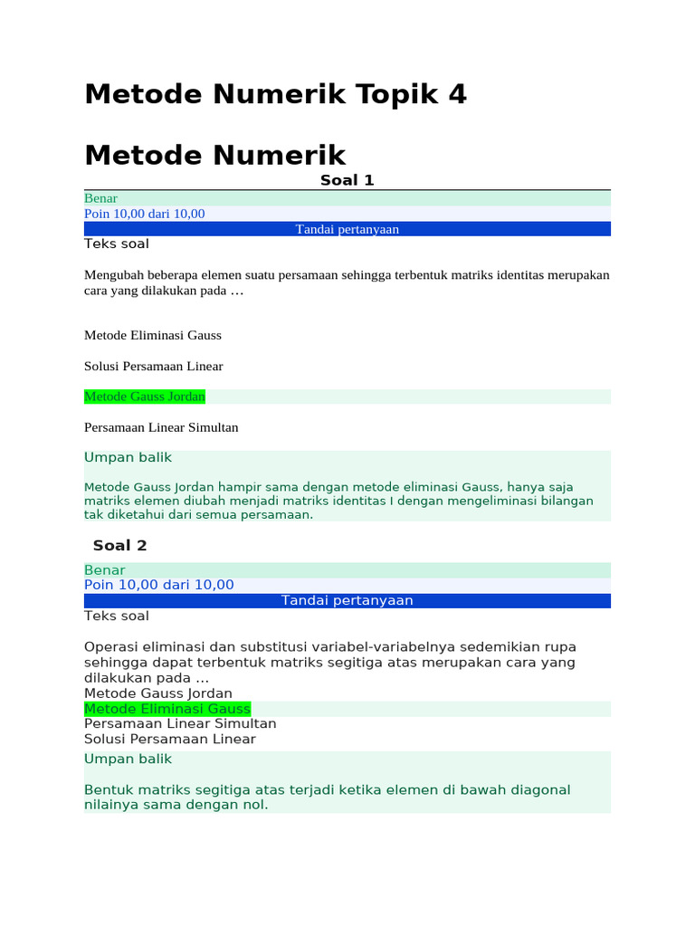 Topik 4 Metode Numerik | PDF