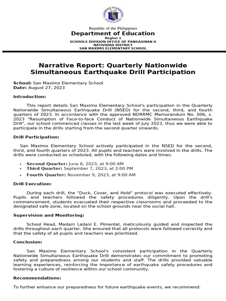 NSED_Accomplishment report-2023 | PDF