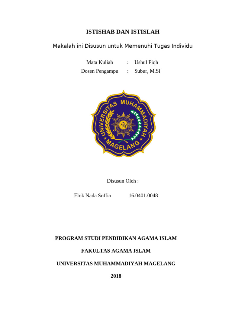Istishab Dan Istislah | PDF