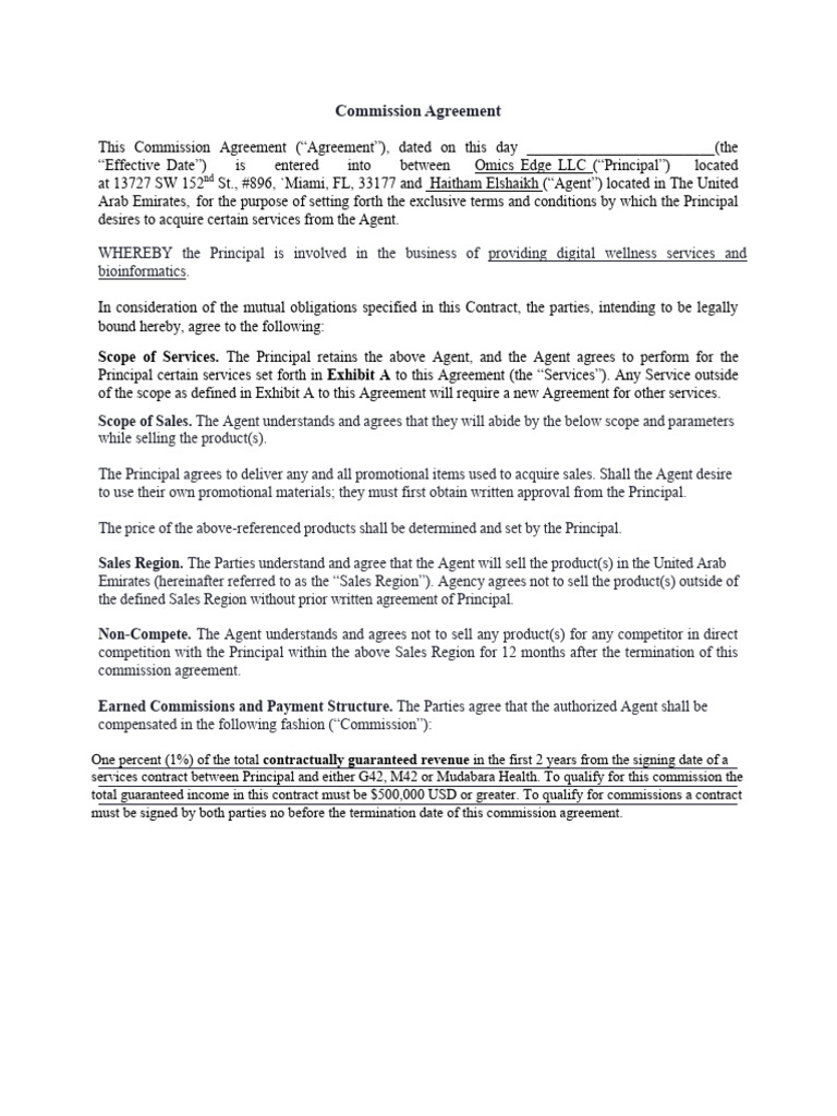 Commission Agreement | PDF