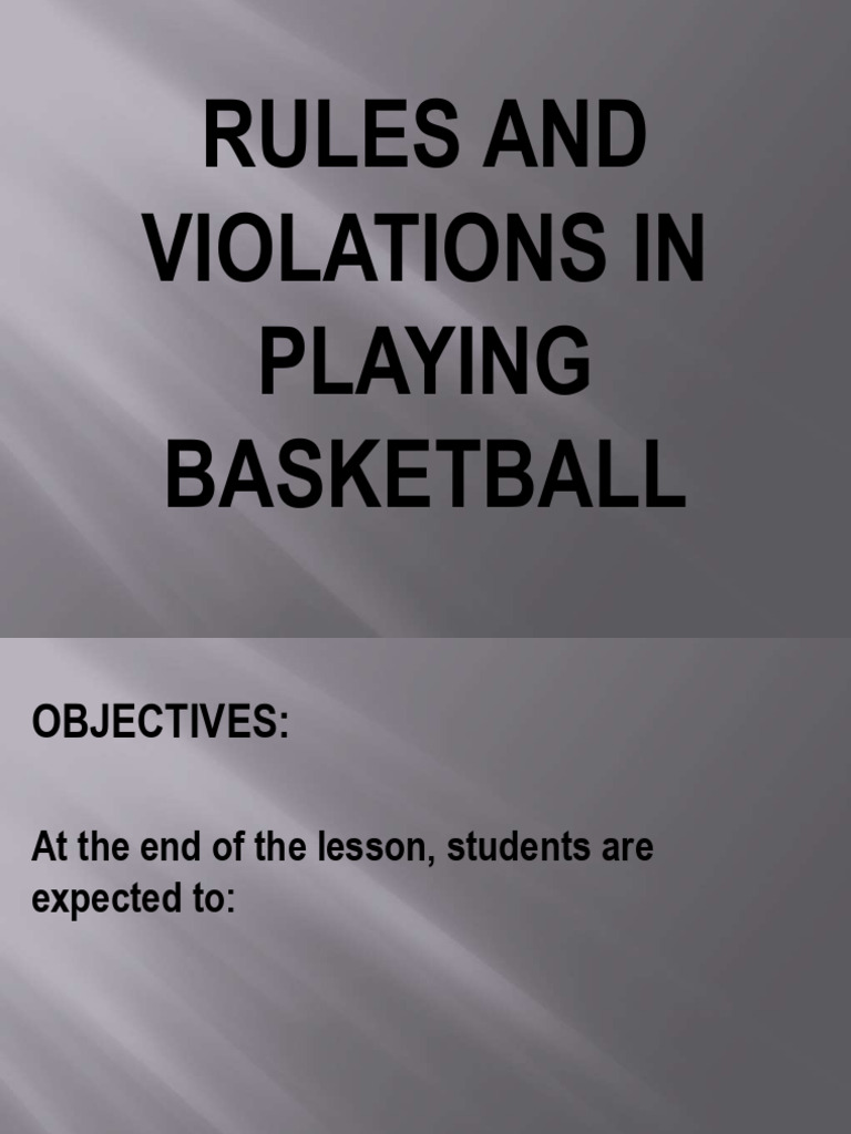 Rules and Violations Week 3 | PDF | Sports Rules And Regulations ...