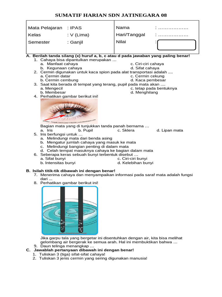 Soal SH Ipas Kelas 5 | PDF