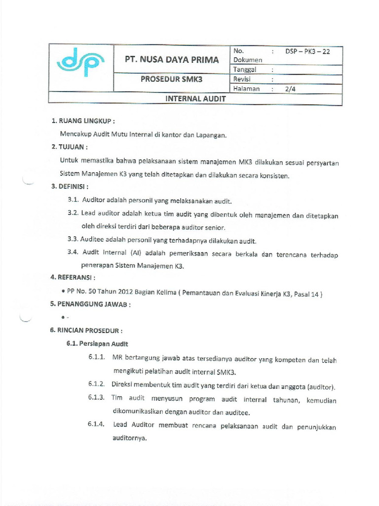 K3L Internal Audit | PDF