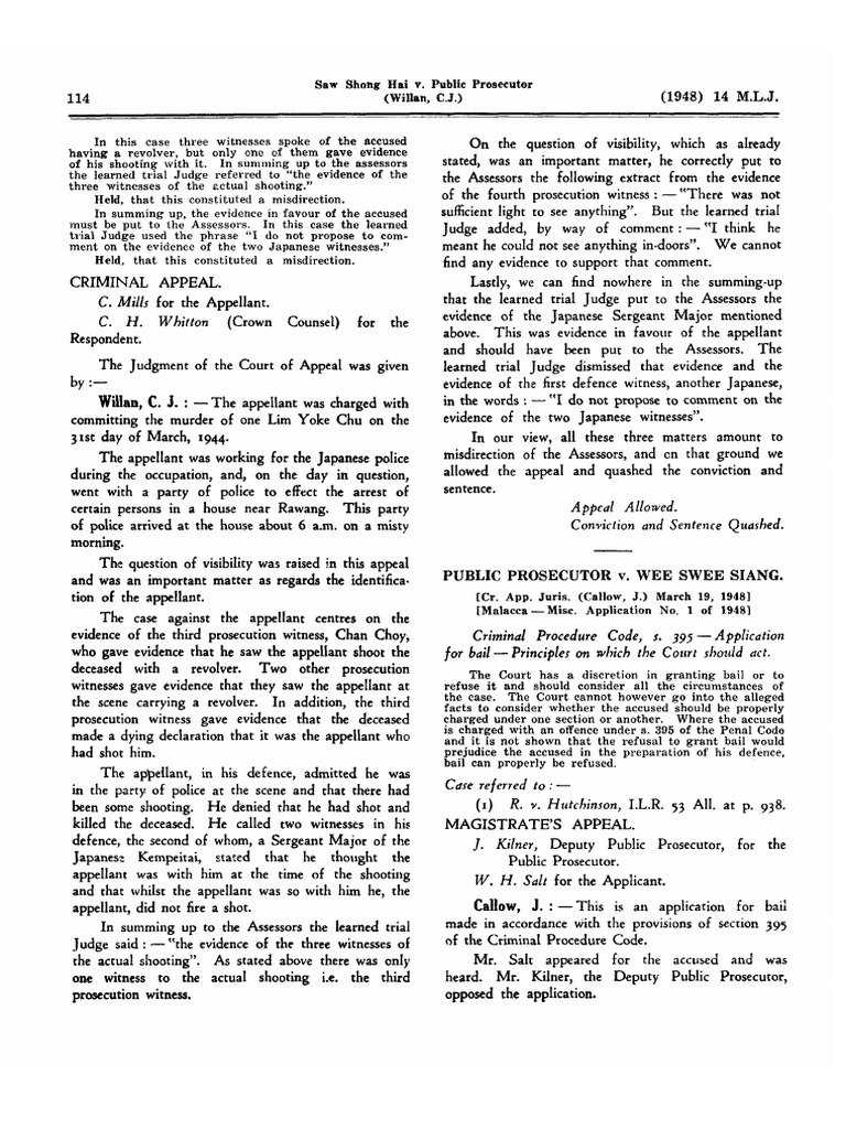 PUBLIC PROSECUTOR V WEE SWEE SIANG | PDF