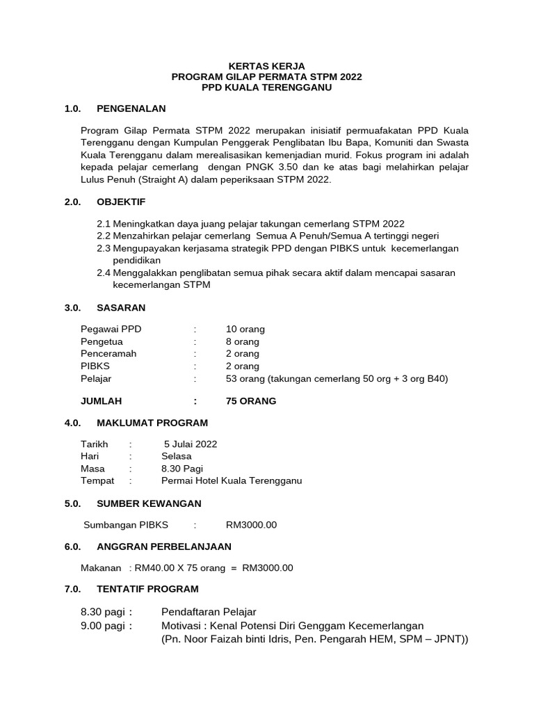 Kertas Kerja Gilap Permata | PDF | Malaysia