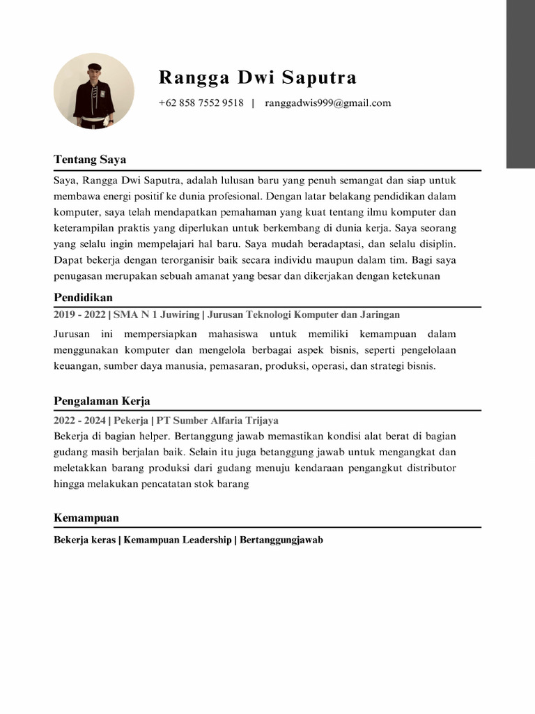 CV Rangga Dwi | PDF