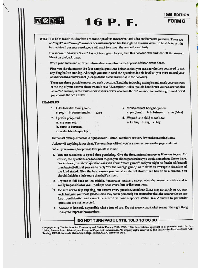 16PF English | PDF