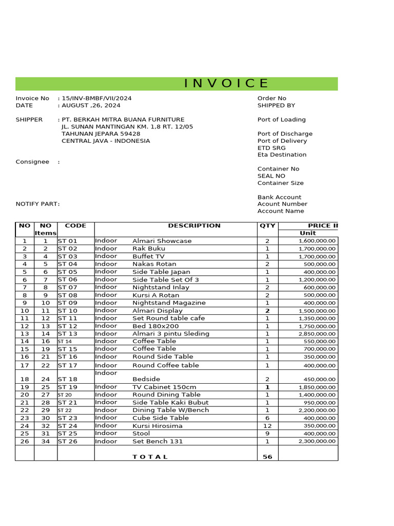 Contoh invoice | PDF