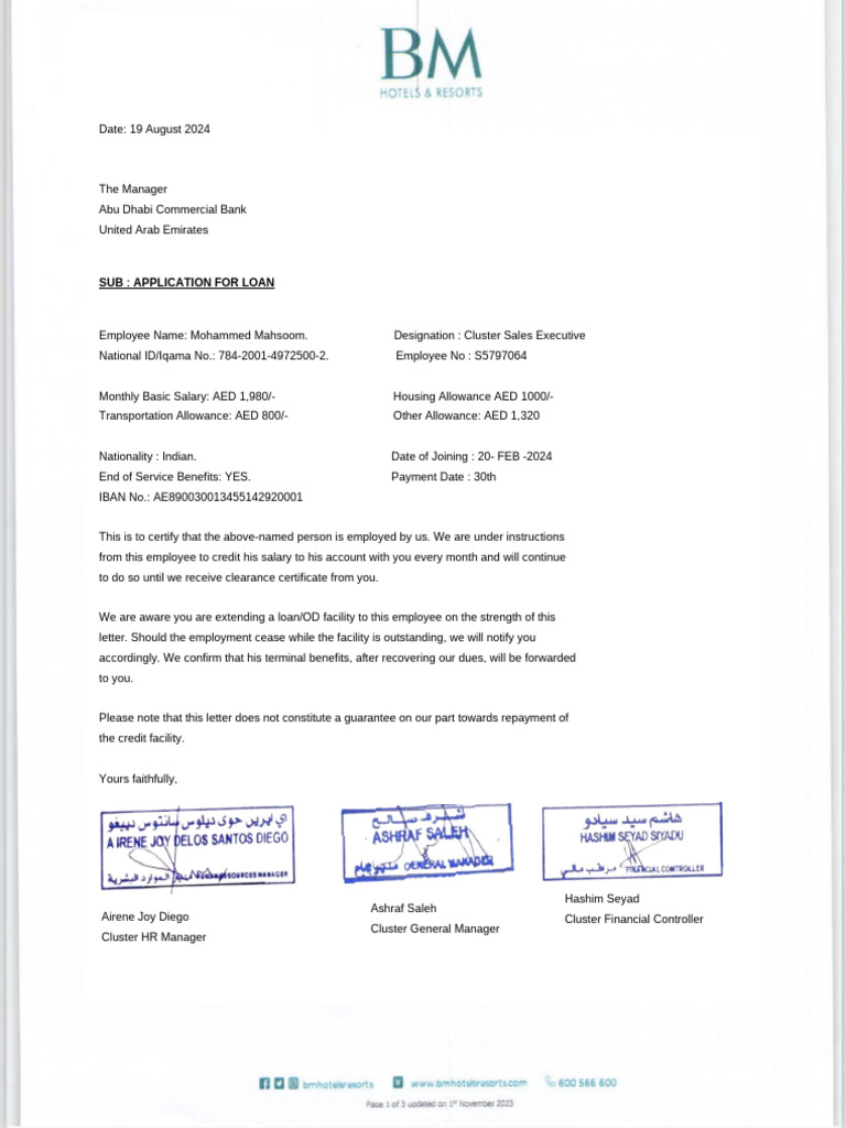 Salary Transfer Leter | PDF