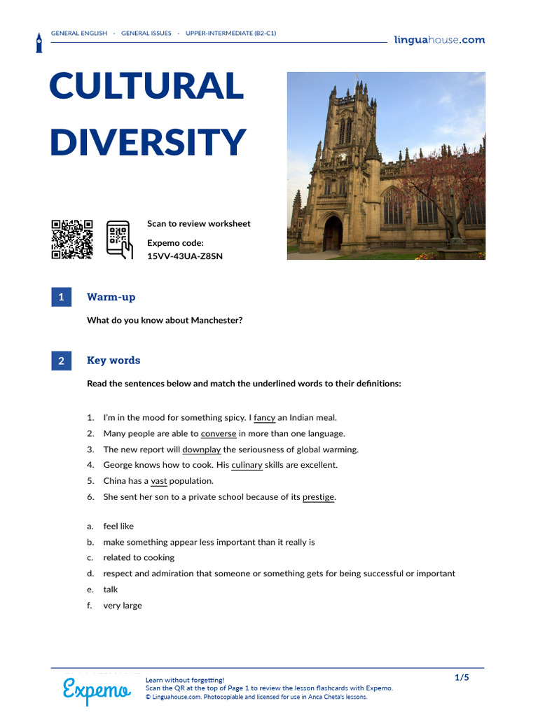 Cultural Diversity British English Teacher Ver2 | PDF