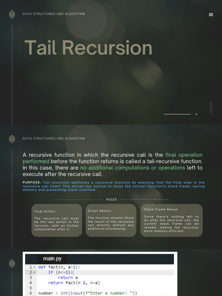 TAIL RECURSION | PDF