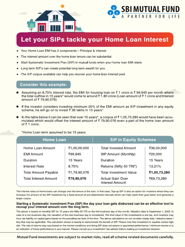 Home Loan Vs Sip One Pager | PDF