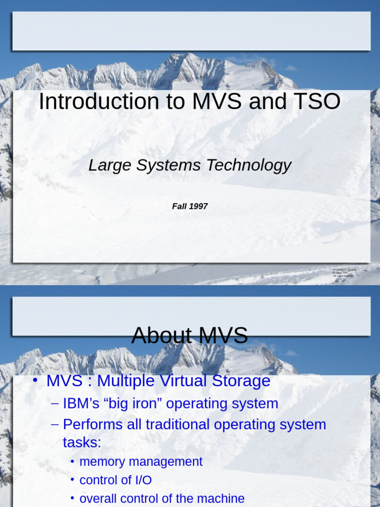 MVS Session Three | PDF