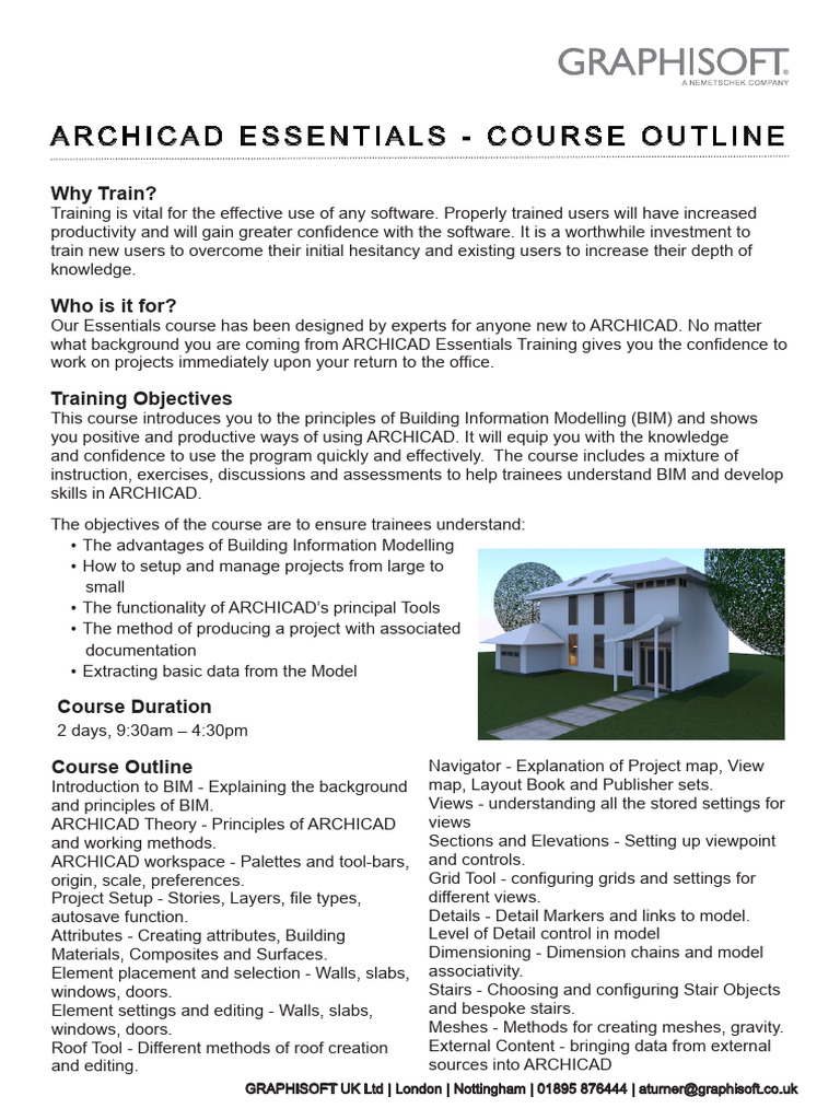 Course Outline-ARCHICAD Essentials | PDF | Building Information Modeling | Computing