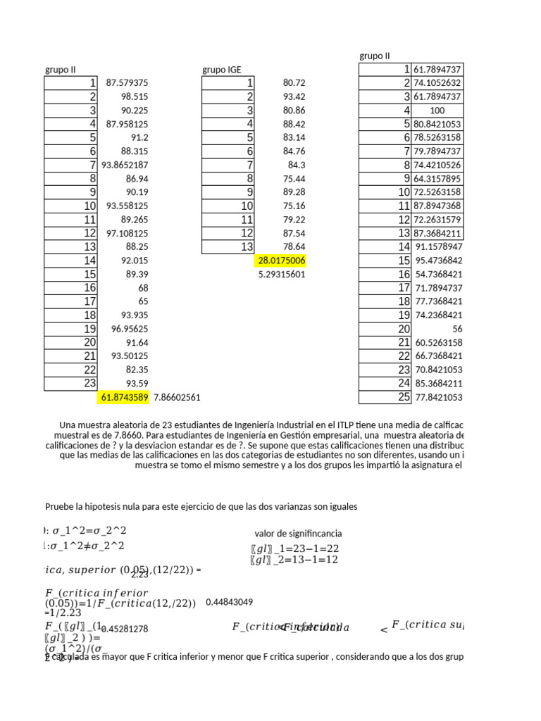 Pruebas F y Anova | PDF | Análisis de variación | Teoría estadística