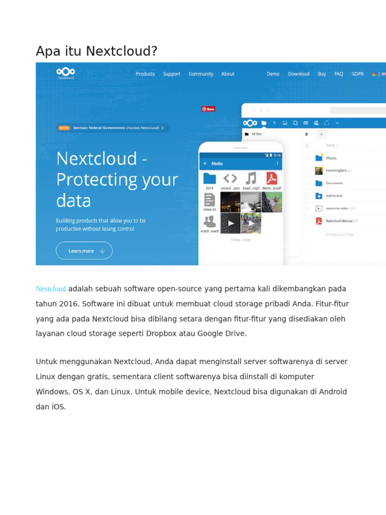 Apa Itu Nextcloud | PDF