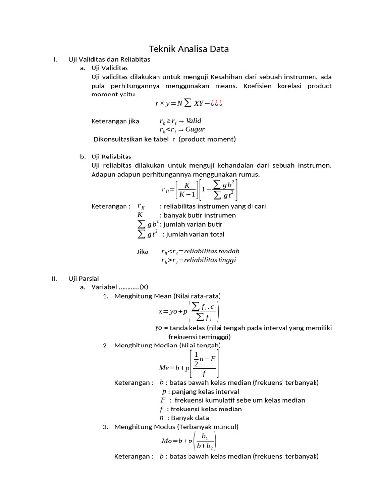Teknik Analisa Data | PDF