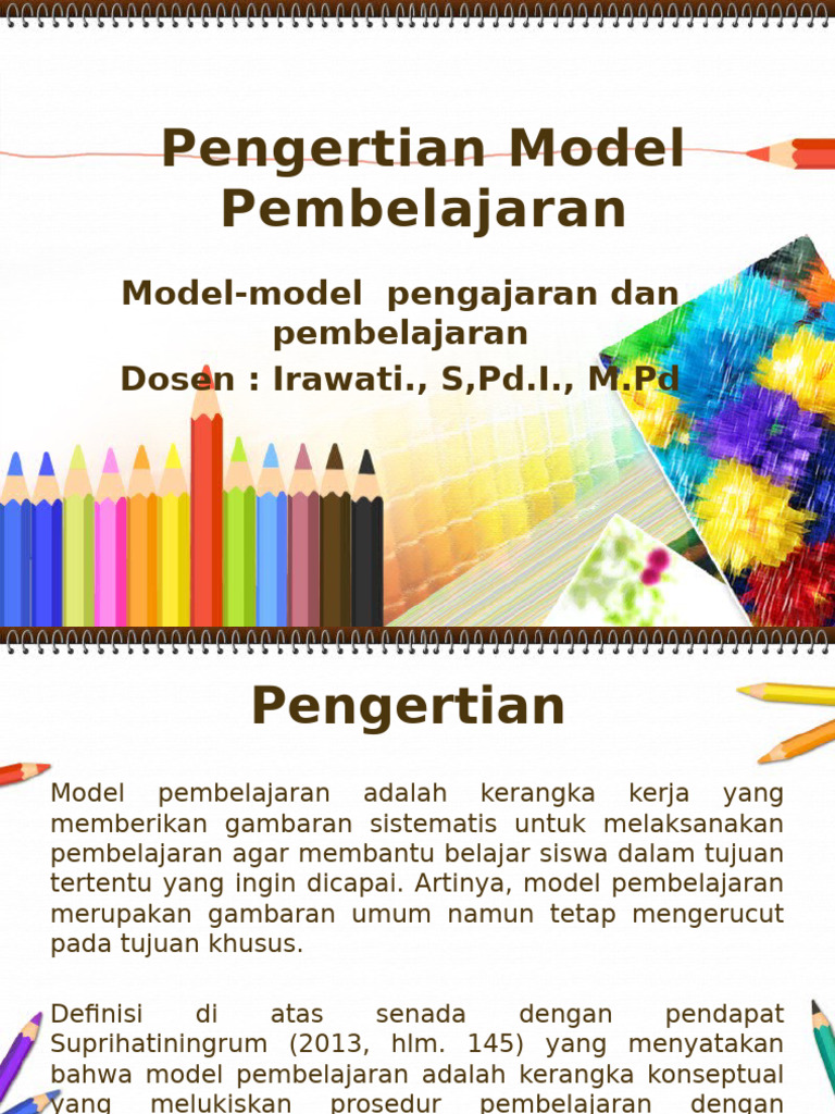 Pengertian Model Pembelajaran | PDF