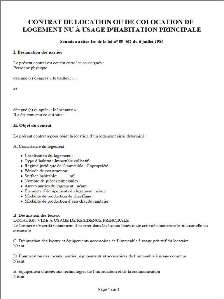 Contrat Location | PDF