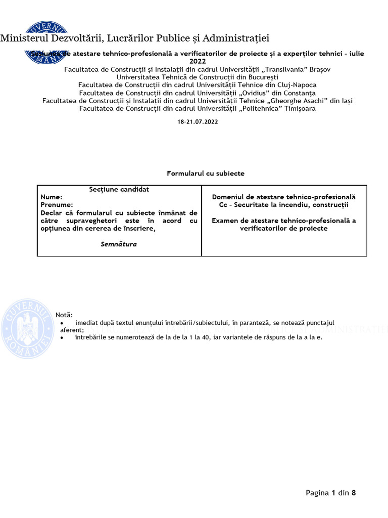 Subiecte Verificatori CC | PDF
