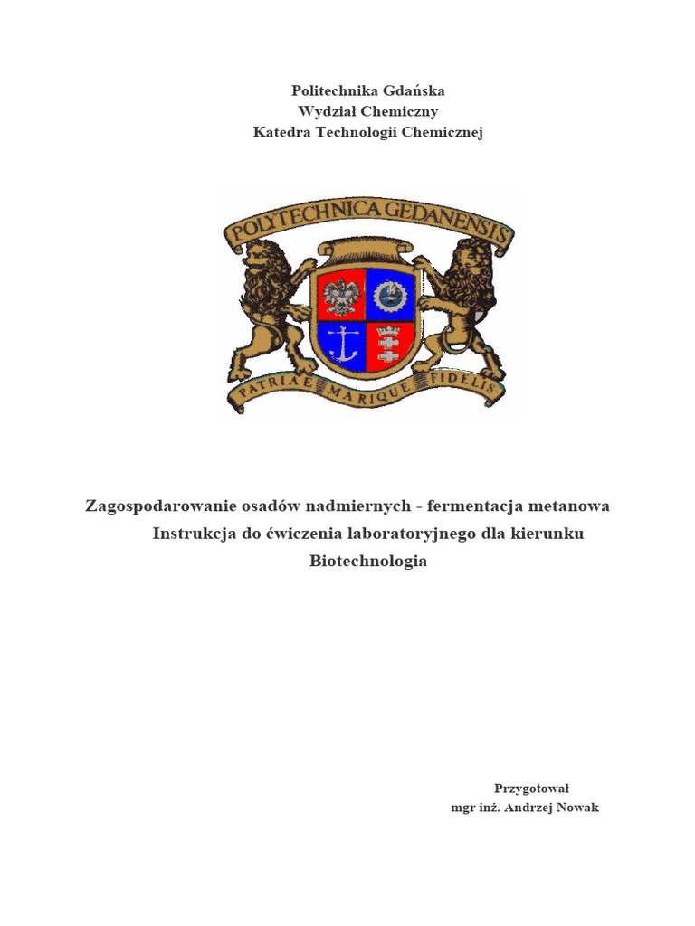 Fermentacja Metanowa | PDF
