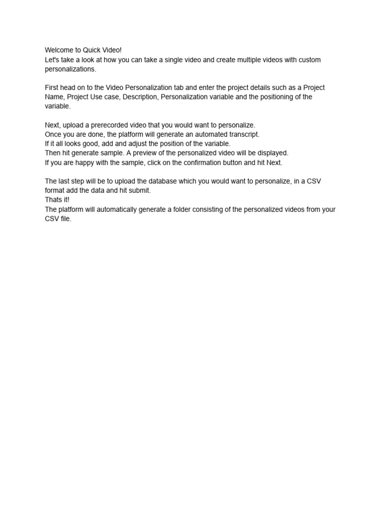 Personalized AI - Explainer Video | PDF