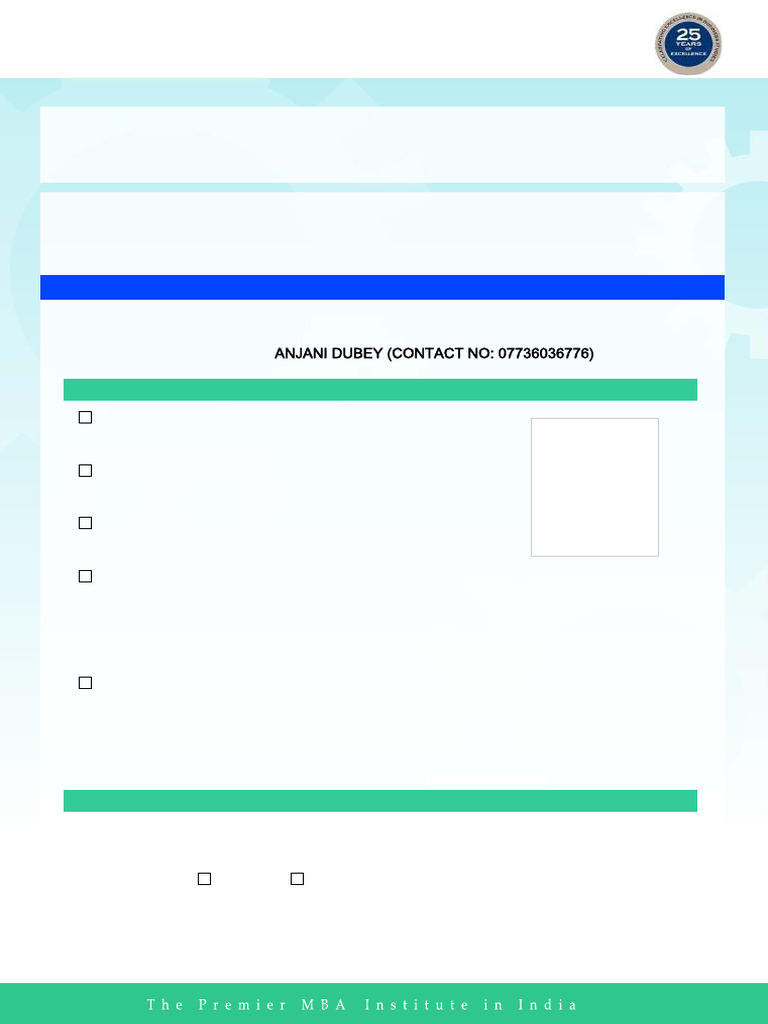Nibm Application Form | PDF