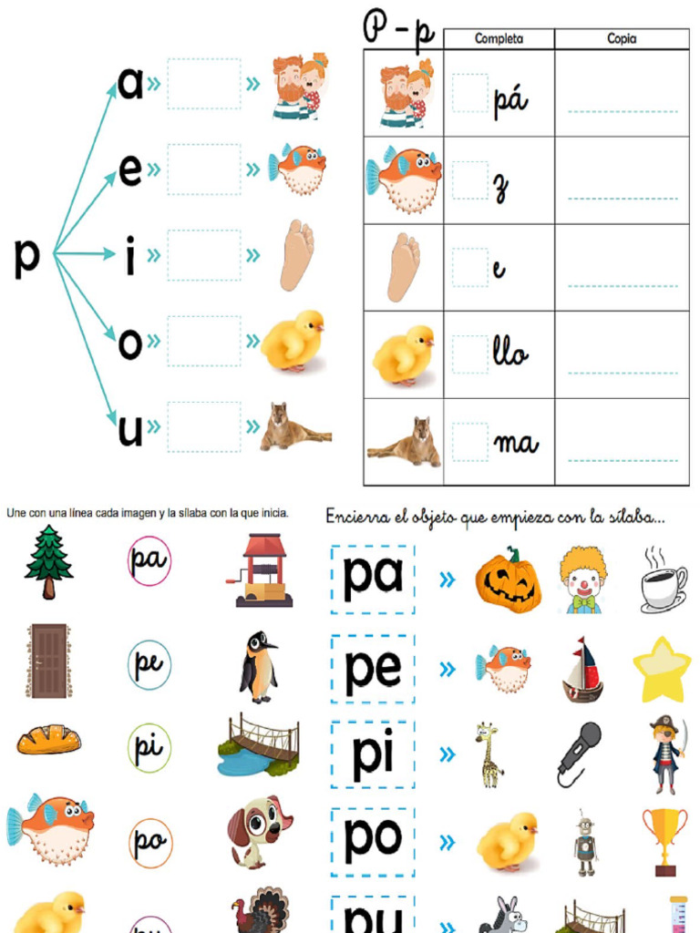 12-08-24 FICHA Comunicacion - Conocemos La Letra P | PDF