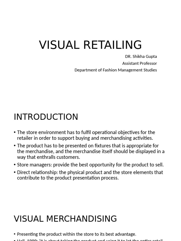 Session 13. Visual Retailing | PDF