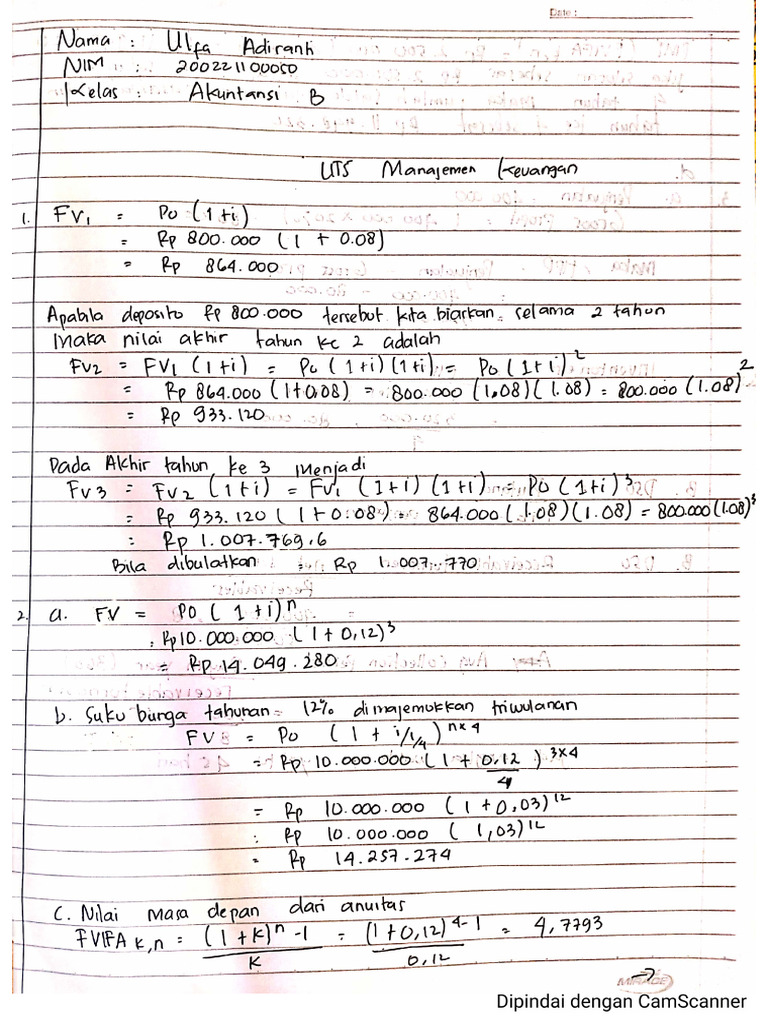 050 - Ulfa Adiranti - Uts MK | PDF