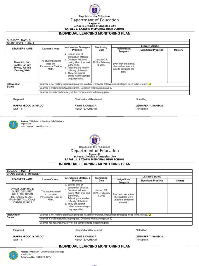 Ilmp-Math 9-2nd Quarter S.Y. 2022-2023 Sections H-M - Viado | PDF