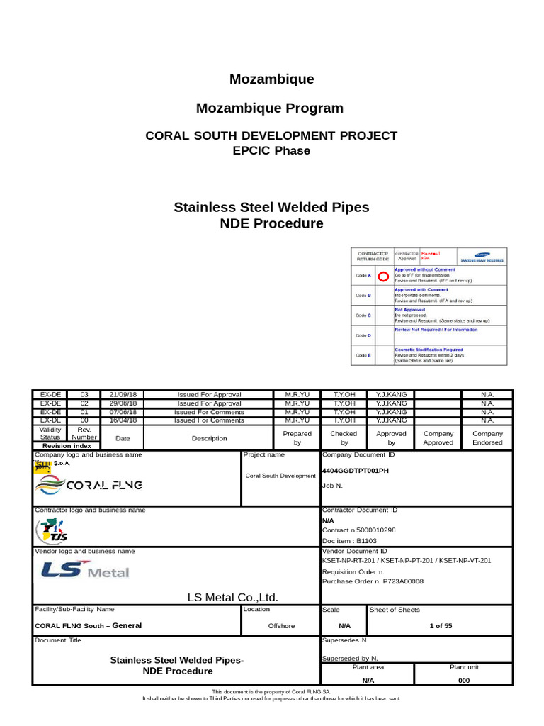 4404GGDTPT001PH - Exde03 - 55 - Nde Procedure | PDF