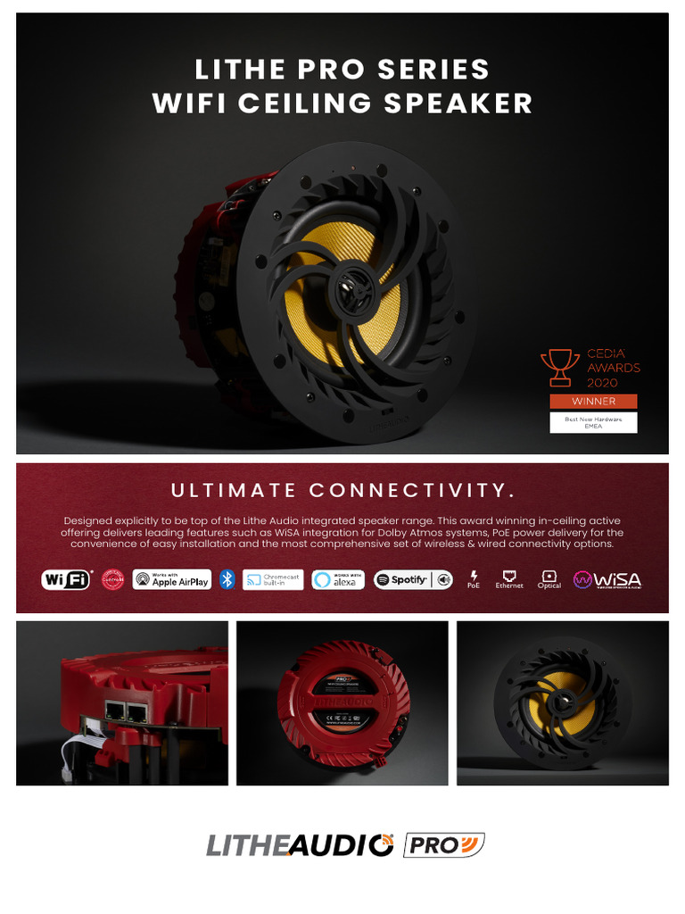 Lithe Audio Pro Wi-Fi Technical Spec Sheet - 3 | PDF