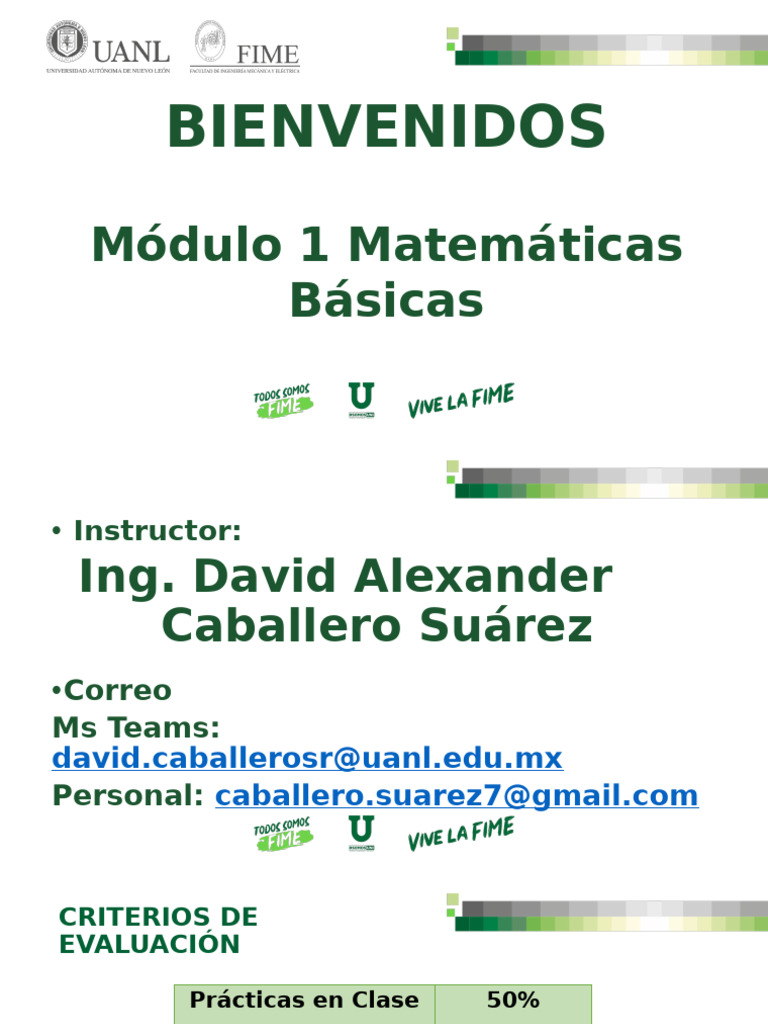 Módulo 1 Matemáticas Básicas (Sin Clave) - 1 | PDF