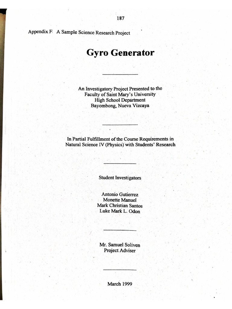 Gyro Generator | PDF