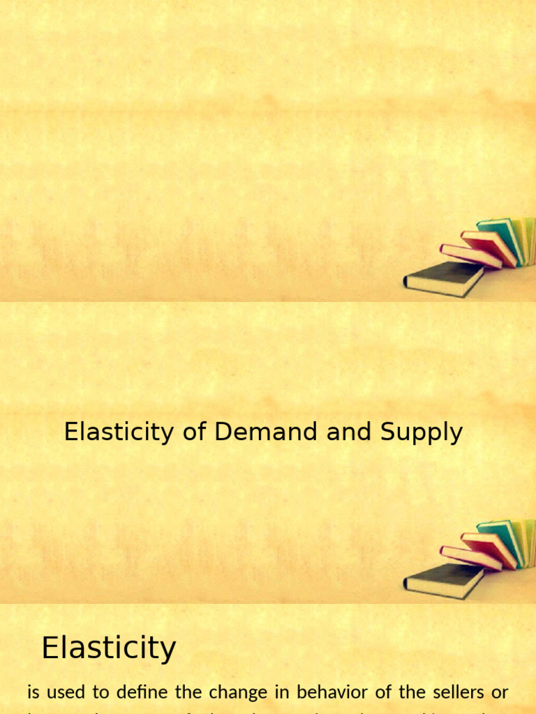 Elasticity | PDF