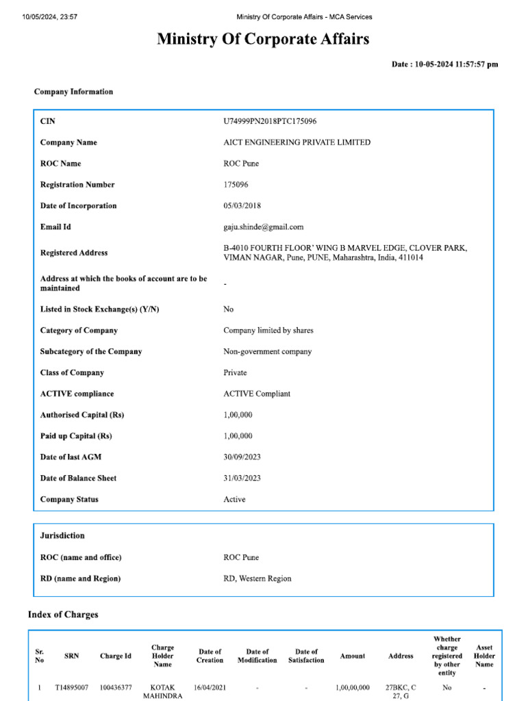 MCA Search | PDF