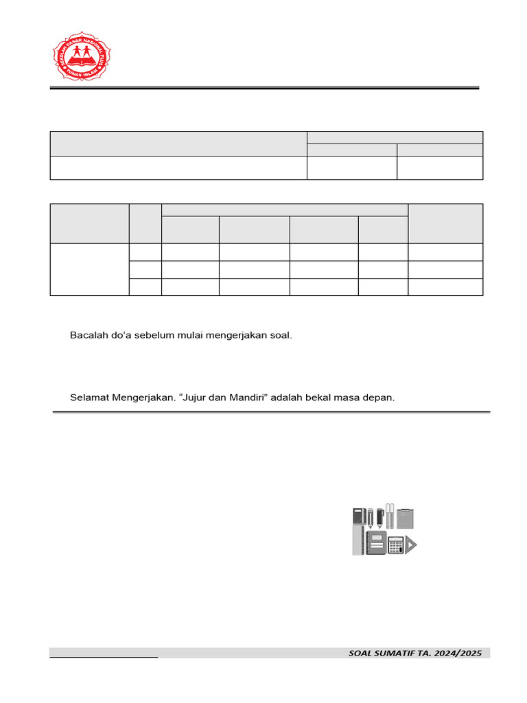 Sumatif 1 Math - Rev | PDF