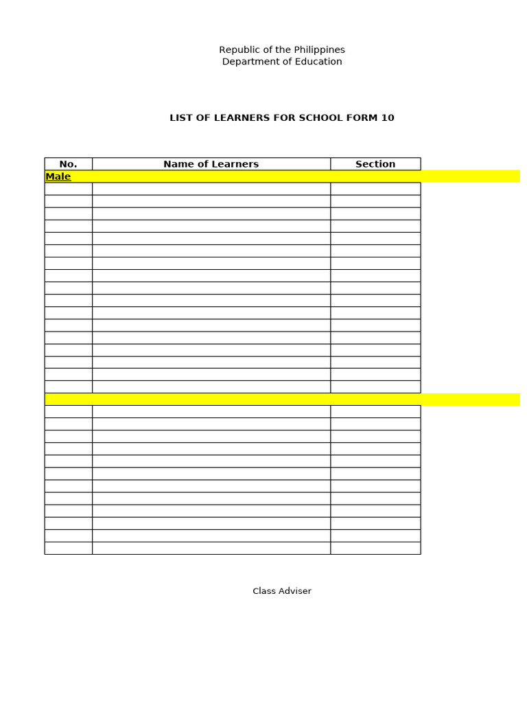 sf10 - Request - For Upload | PDF