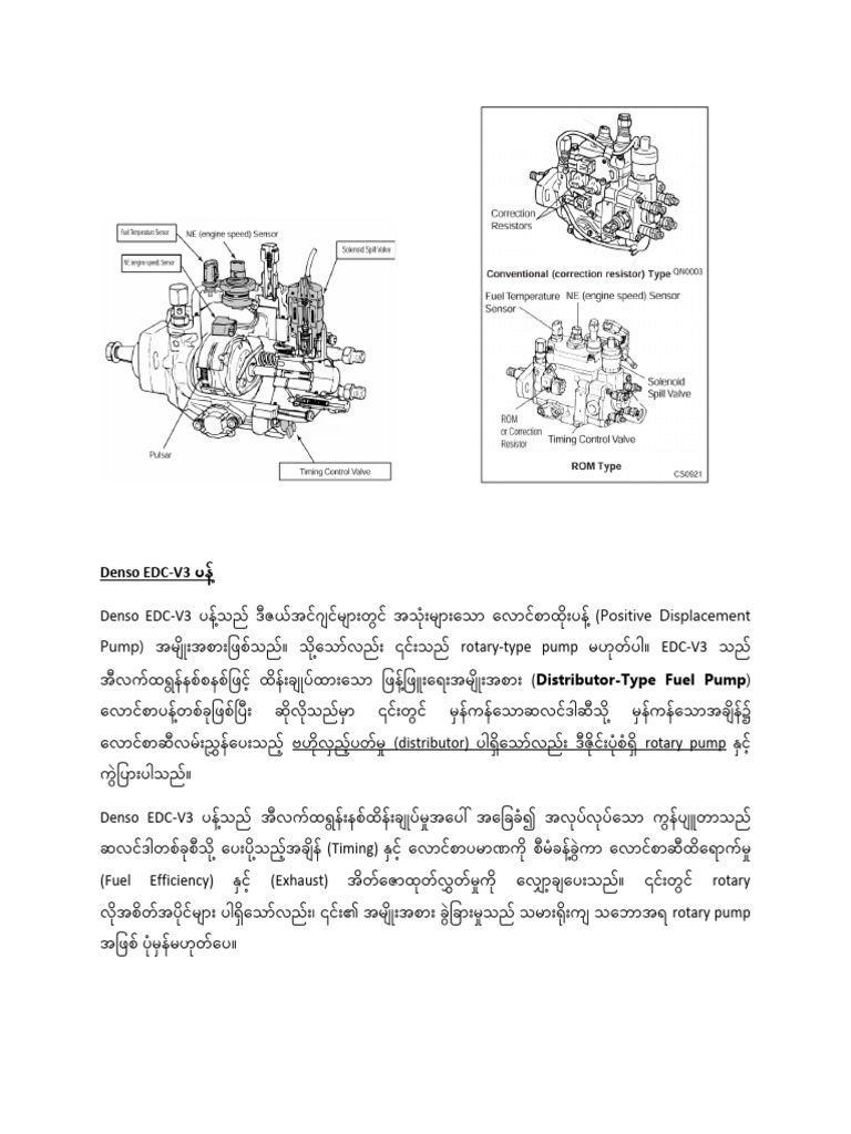 Denso EDC-V3 Distributor Type Pump | PDF